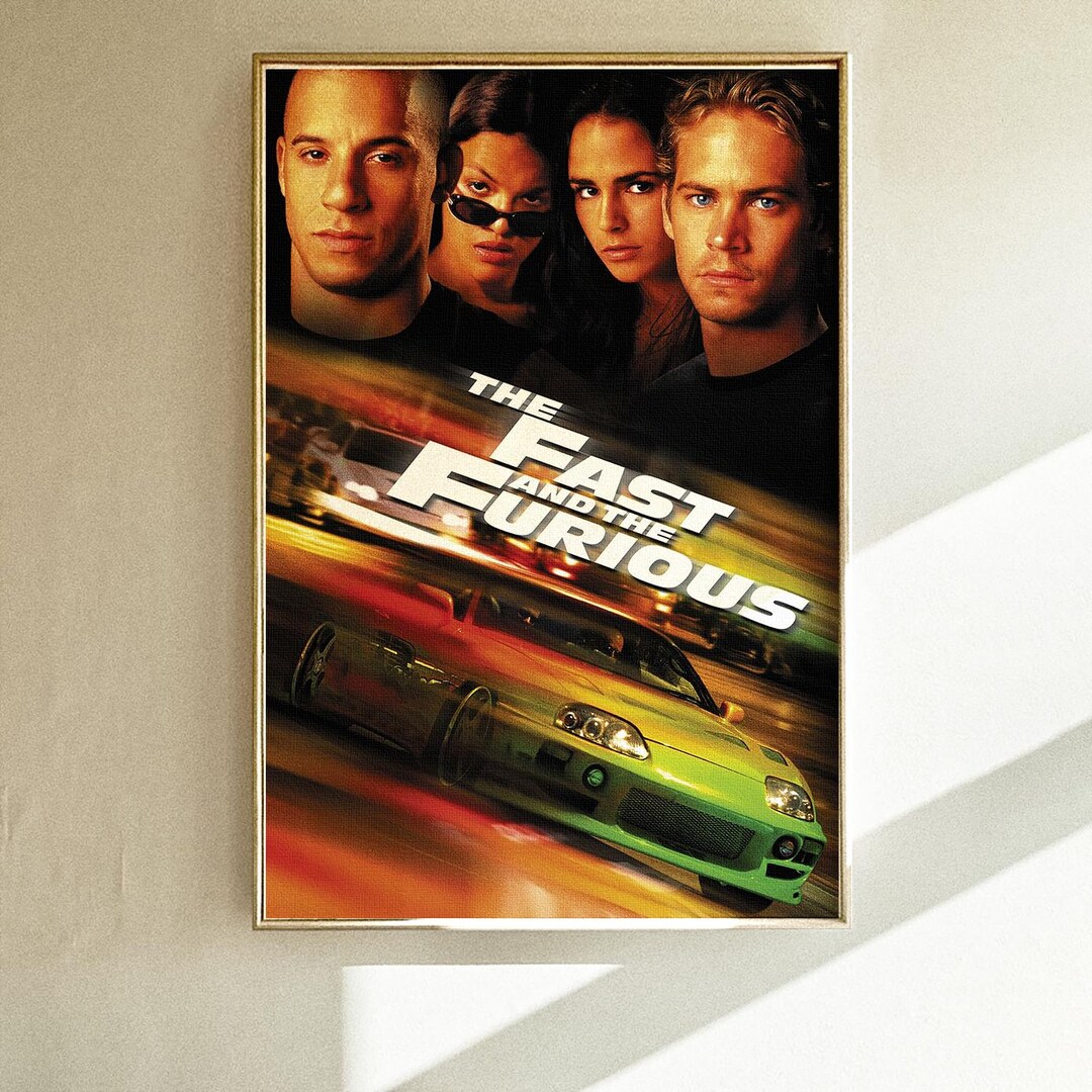 The Fast and the Furious (2001) Poster Movie Poster Wall Art Room Decor ...