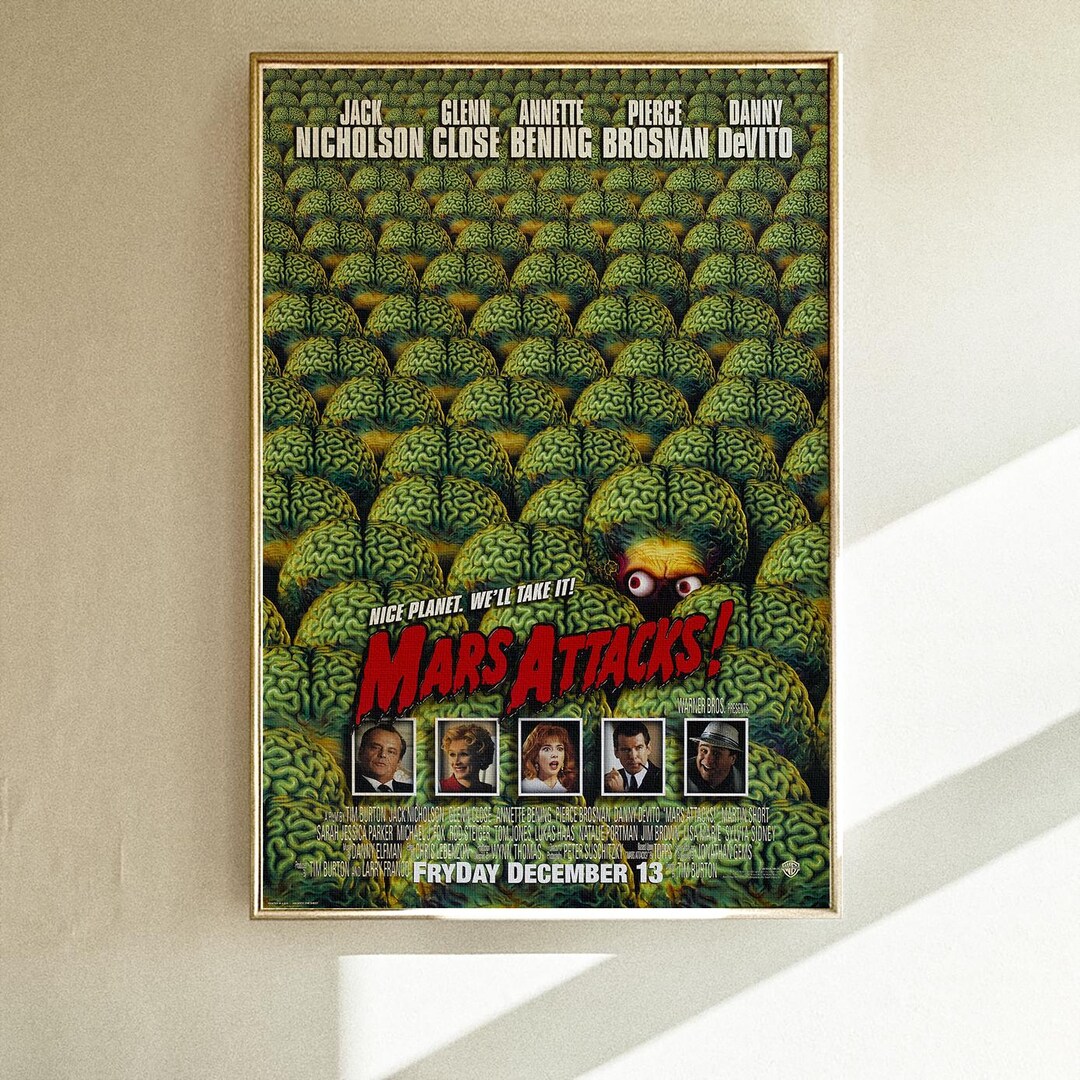 Mars Attacks! (1996) Poster | Movie Poster | Home Decor | Wall Art ...