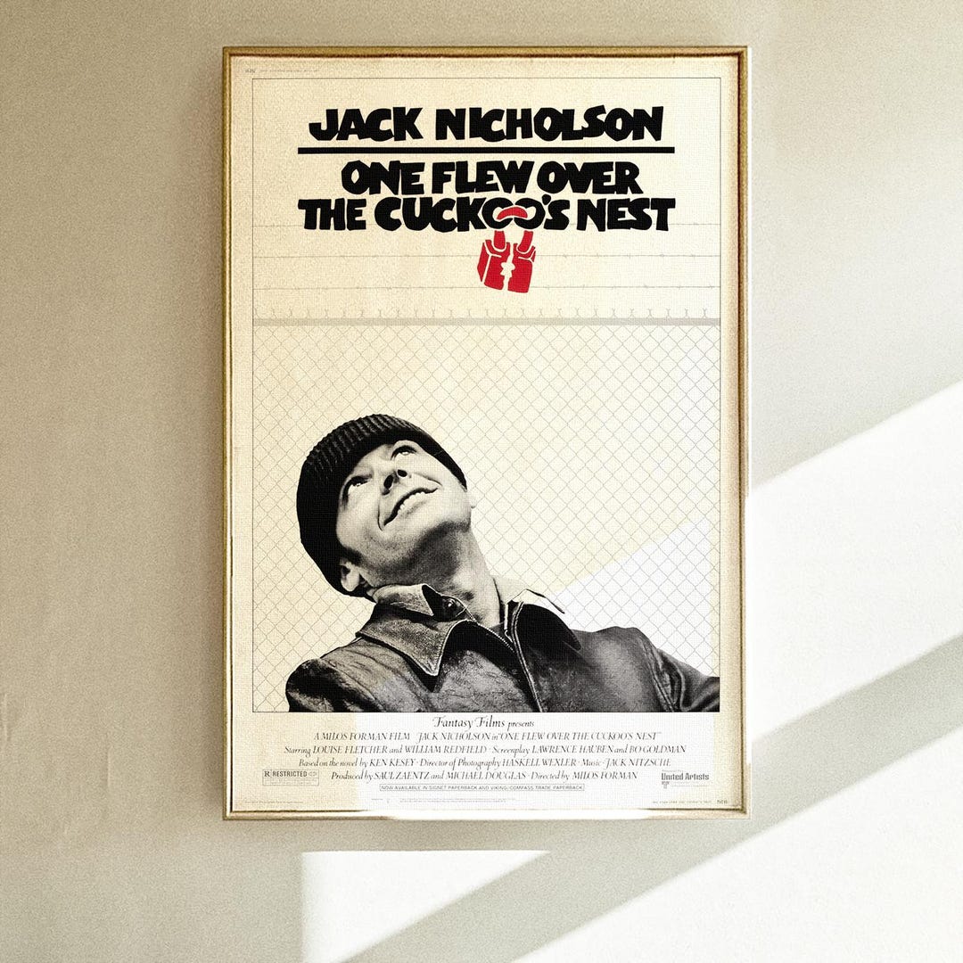One Flew Over the Cuckoo's Nest Poster Minimalist Poster Home Decor ...
