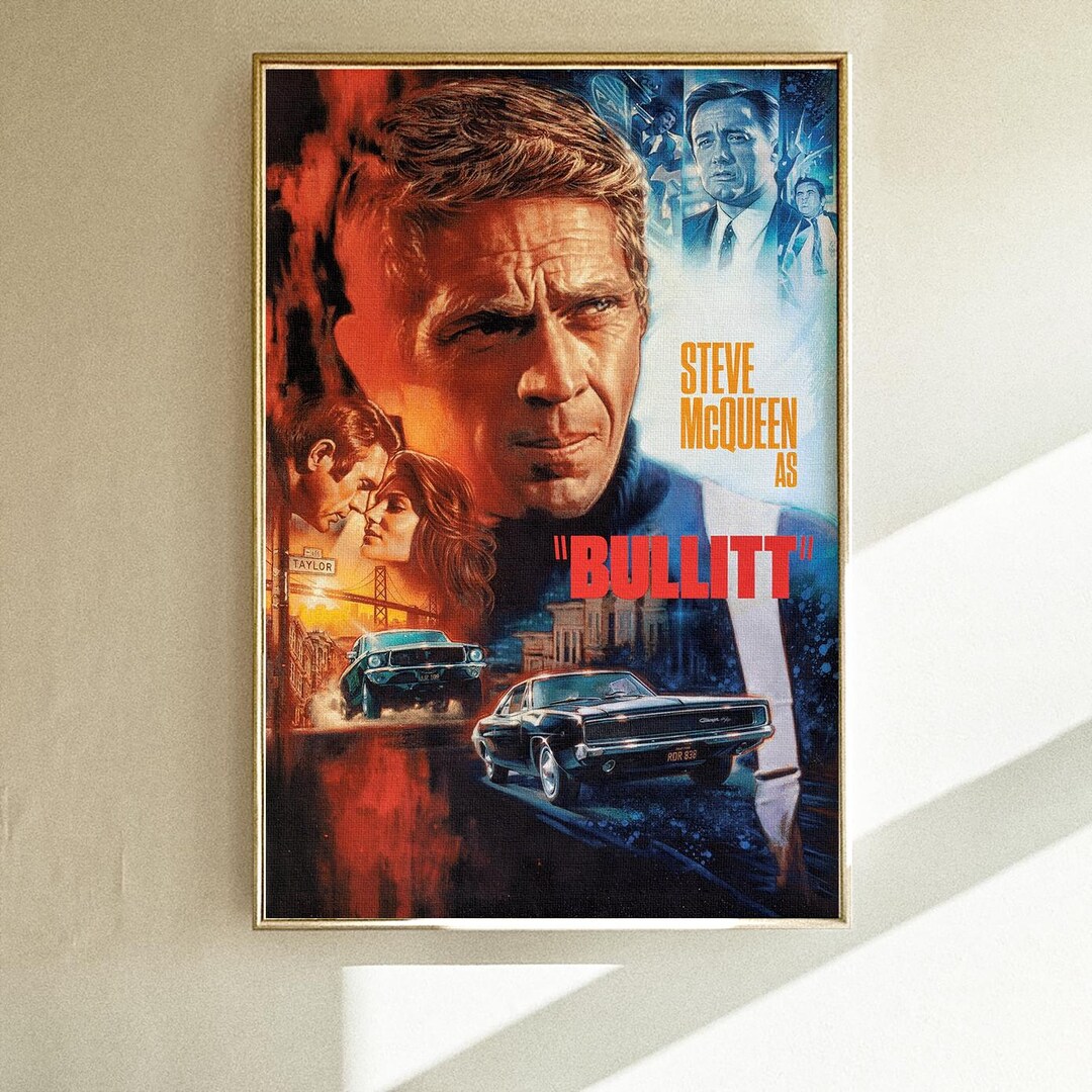 Bullitt (1968) Poster Movie Poster Wall Art Room Decor Personalized ...