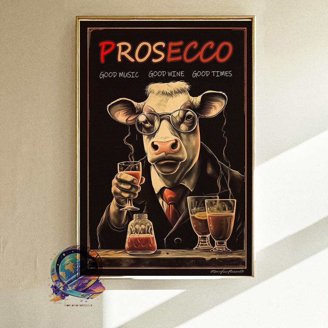 Vintage Art Deco Prosecco Poster Wall Poster Home Decor Wall Art ...