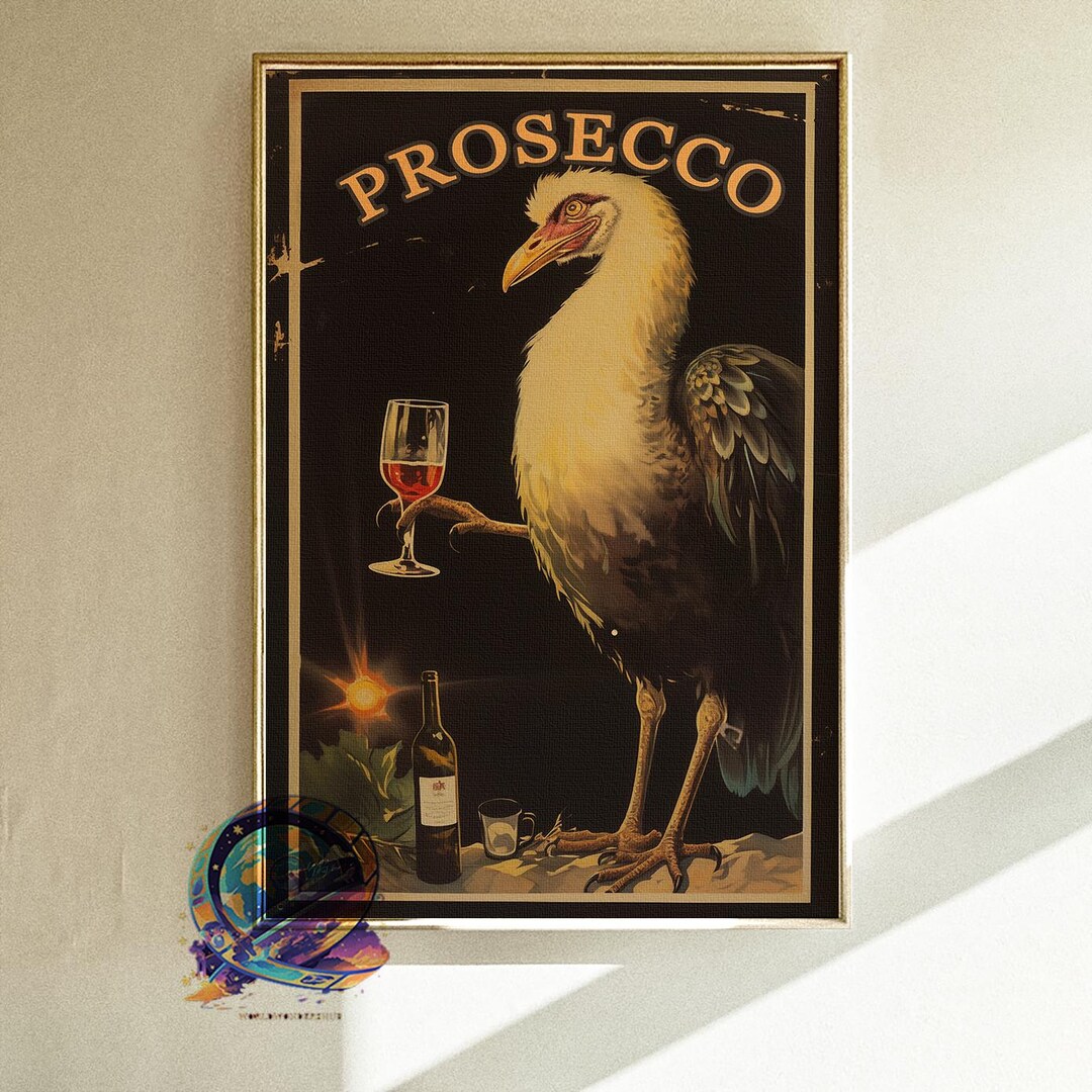 Vintage Art Deco Prosecco Poster Wall Poster Home Decor Wall Art ...