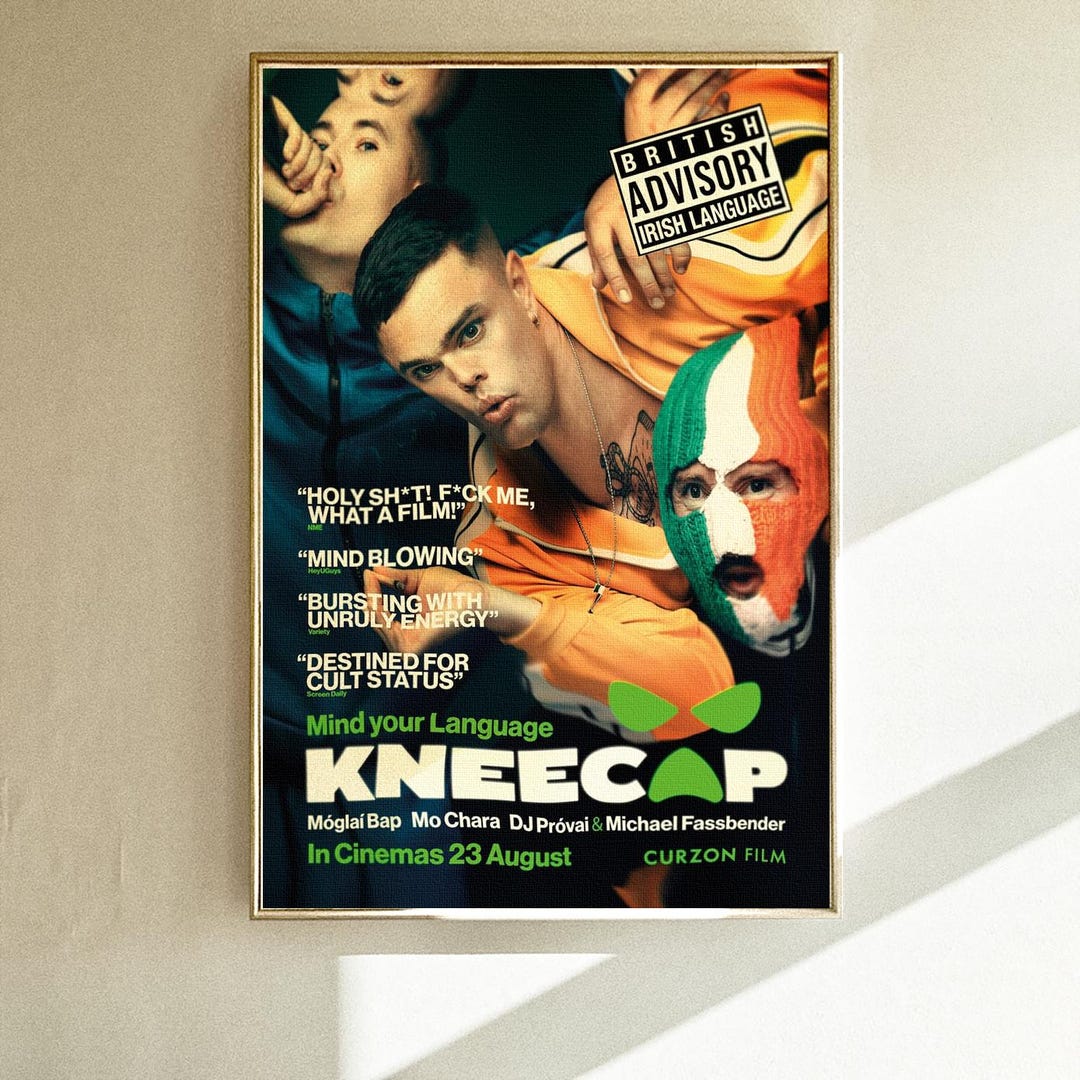 Kneecap 2024 Poster Movie Poster Home Decor Wall Art Minimalist Poster Vintage Poster Wrapped ...