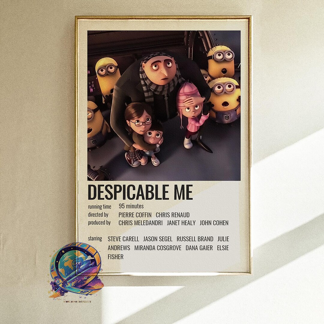 DESPICABLE ME Poster Minimalist Poster Home Decor Wall Art Movie Poster ...