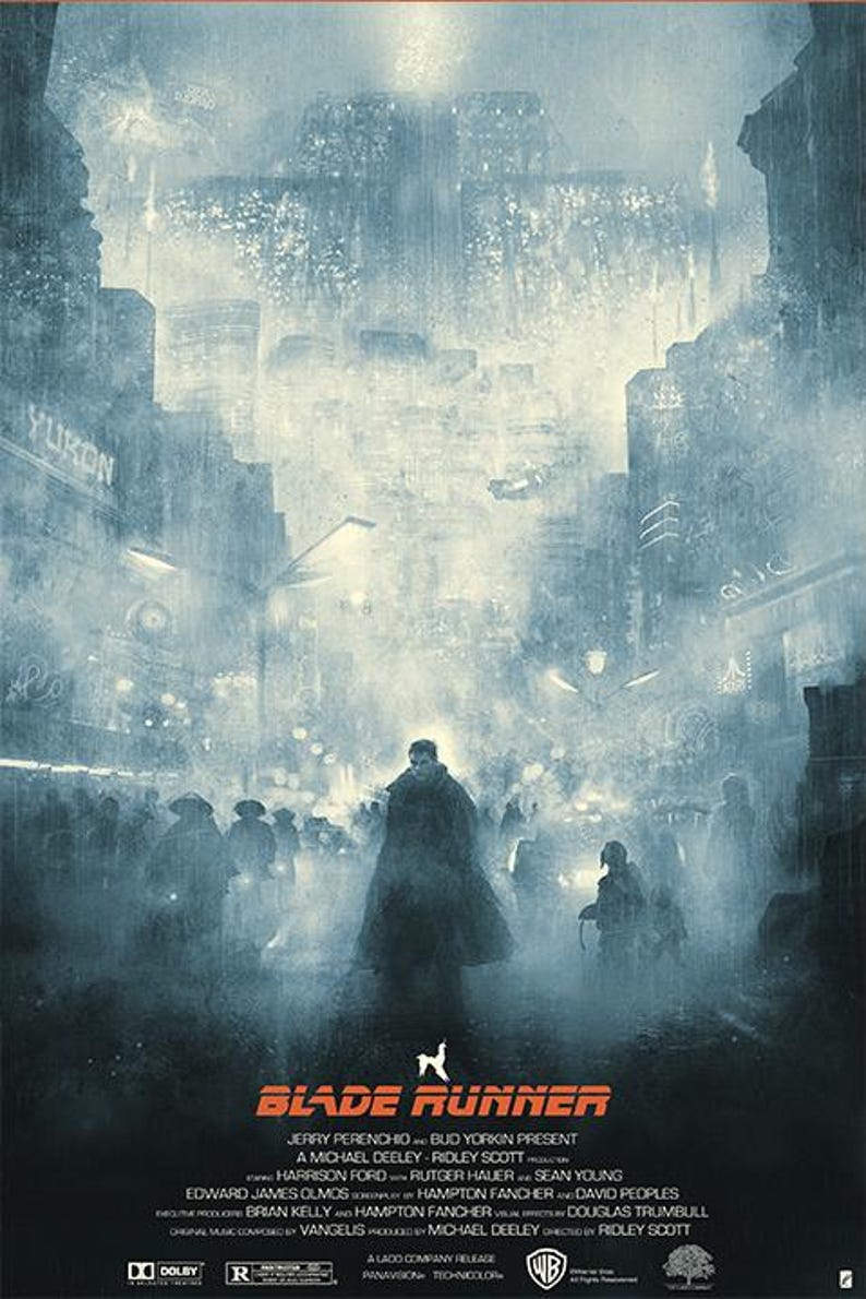 Blade Runner Poster Minimalist Poster Home Decor Wall Art Movie Poster ...