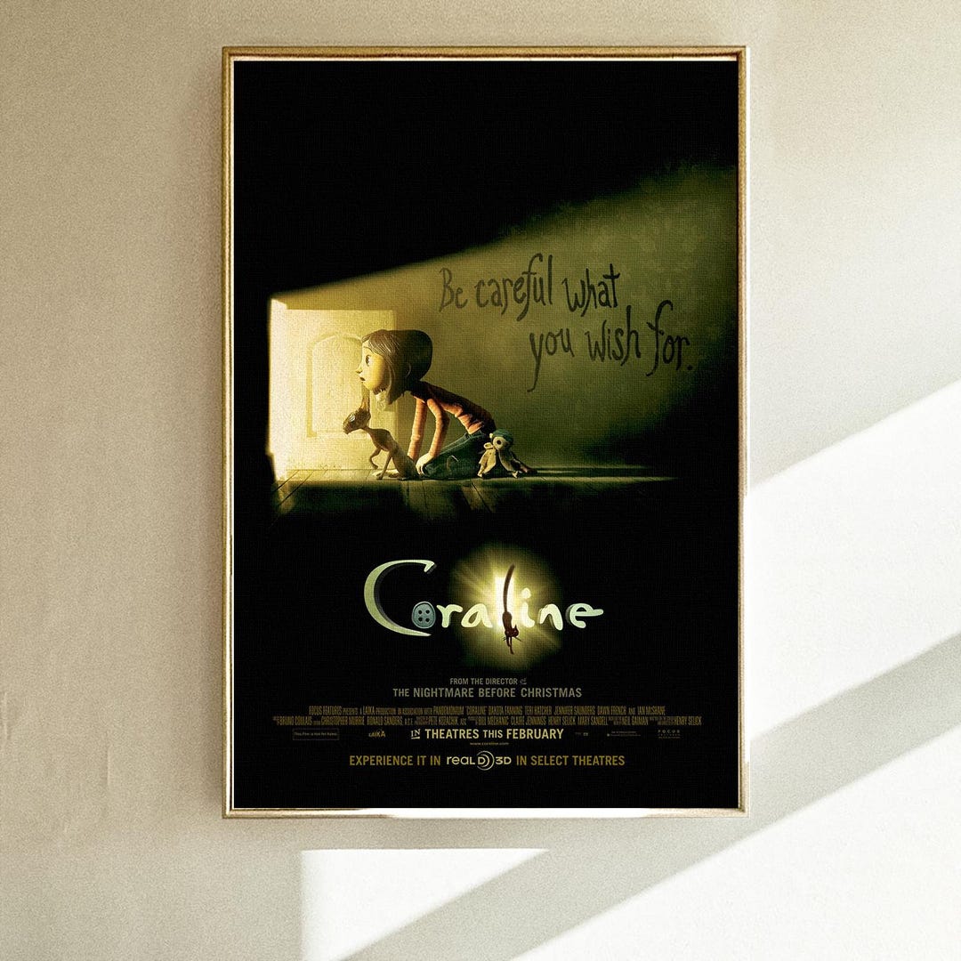 Coraline Poster | Minimalist Poster | Home Decor | Wall Art | Movie ...