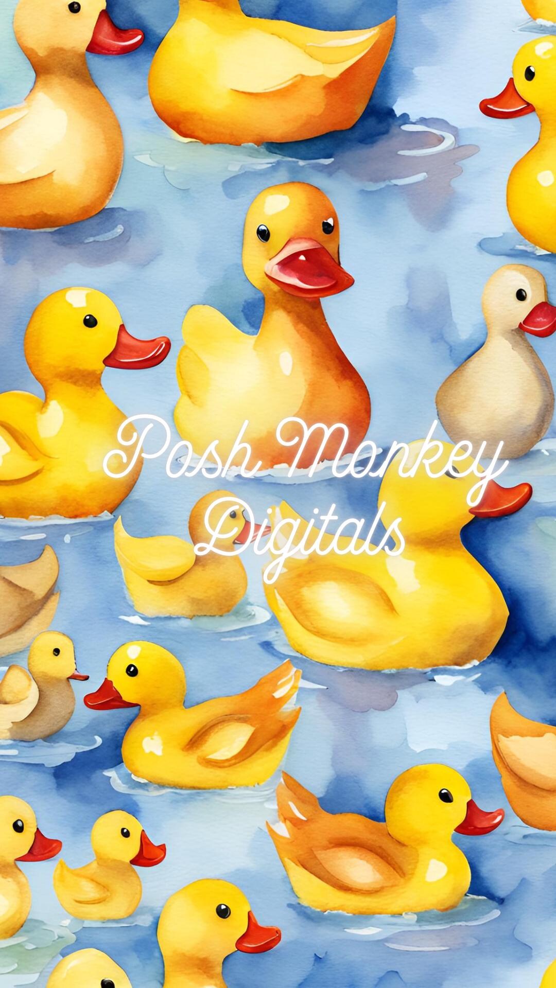 Happy Rubber Duckies Mobile Phone Wallpaper/screensaver - Etsy