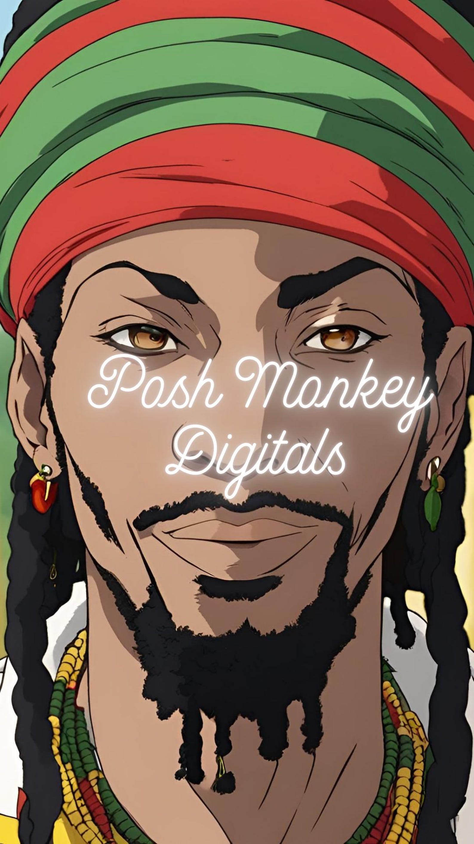 Anime Rasta Mobile Phone Wallpaper/screensaver. Digital Download - Etsy