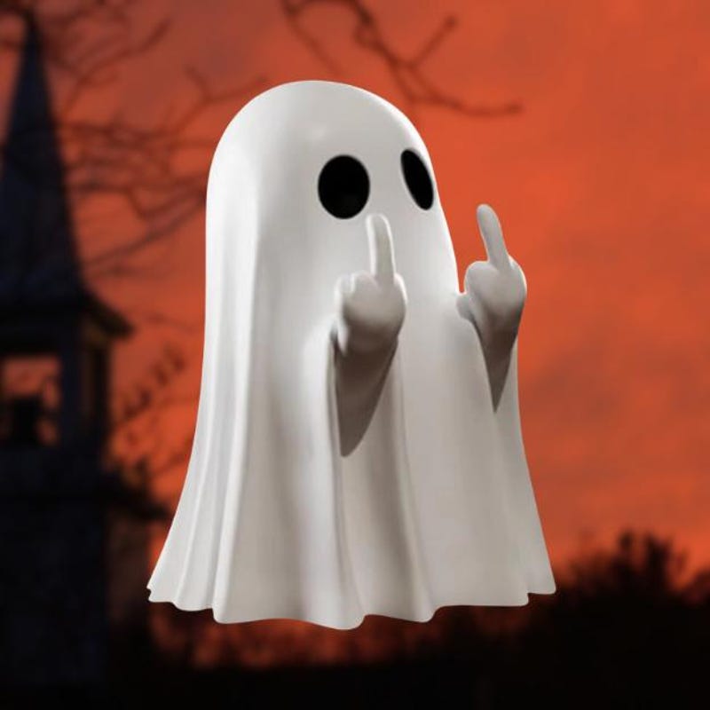 Middle Finger Ghost Figure - Etsy