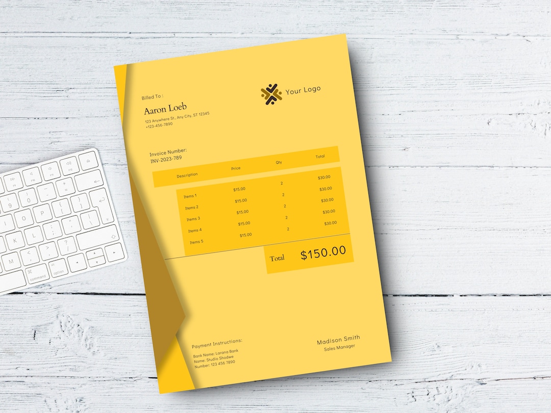 Canva Invoice Template Invoice Template Small Business Invoice Template ...