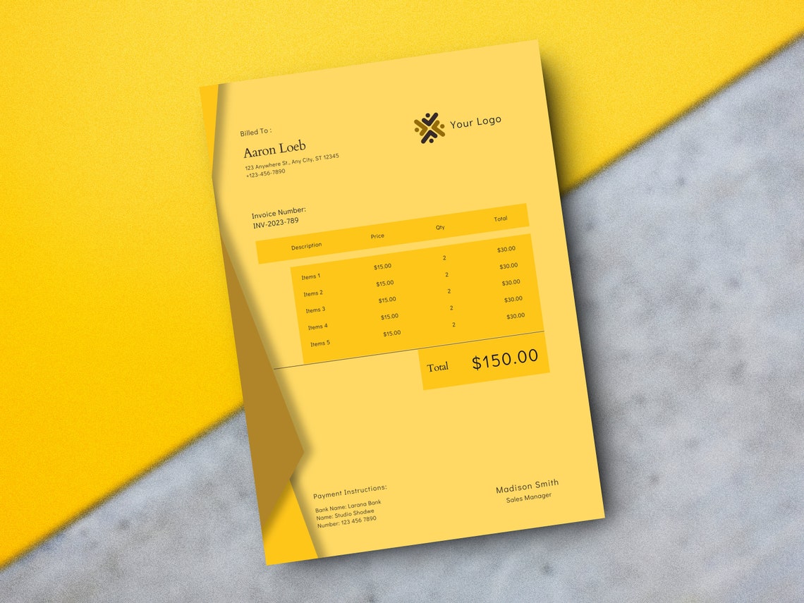 Canva Invoice Template Invoice Template Small Business Invoice Template ...