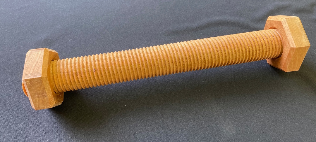 Wooden Threaded Rod and Nuts 1 1/2 - Etsy