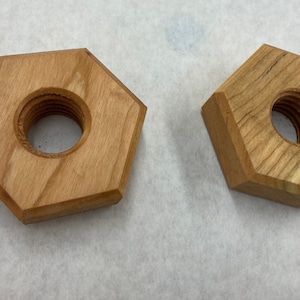 Wooden Threaded Rod and Nuts 1" - Etsy