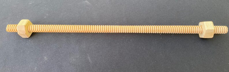 Wooden Threaded Rod and Nuts 1/2" Diameter - Etsy