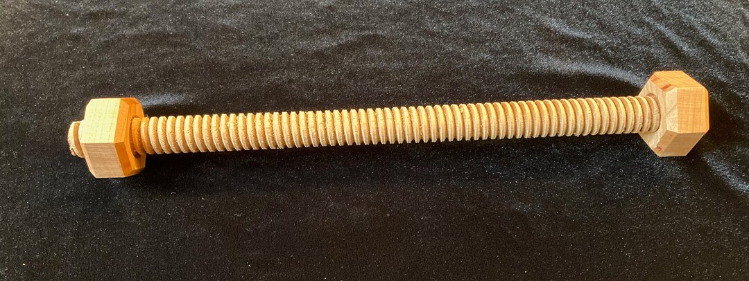 Wooden Threaded Rod and Nuts - Etsy