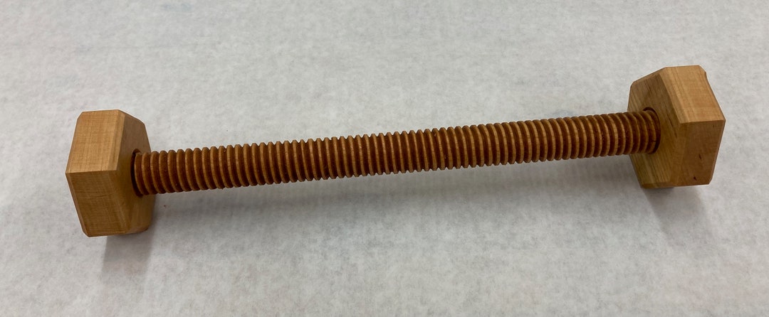 Wooden Threaded Rod and Nuts 1" - Etsy