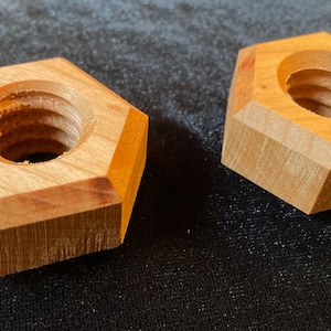 Wooden Threaded Rod and Nuts - Etsy