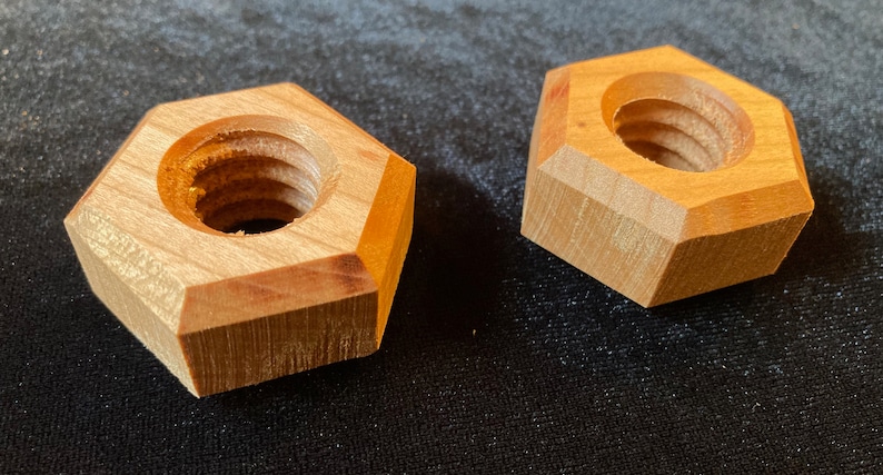 Wooden Threaded Rod and Nuts 3/4” - Etsy