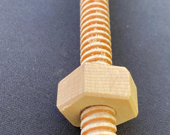 Wooden Threaded Rod and Nuts 1/2" Diameter - Etsy