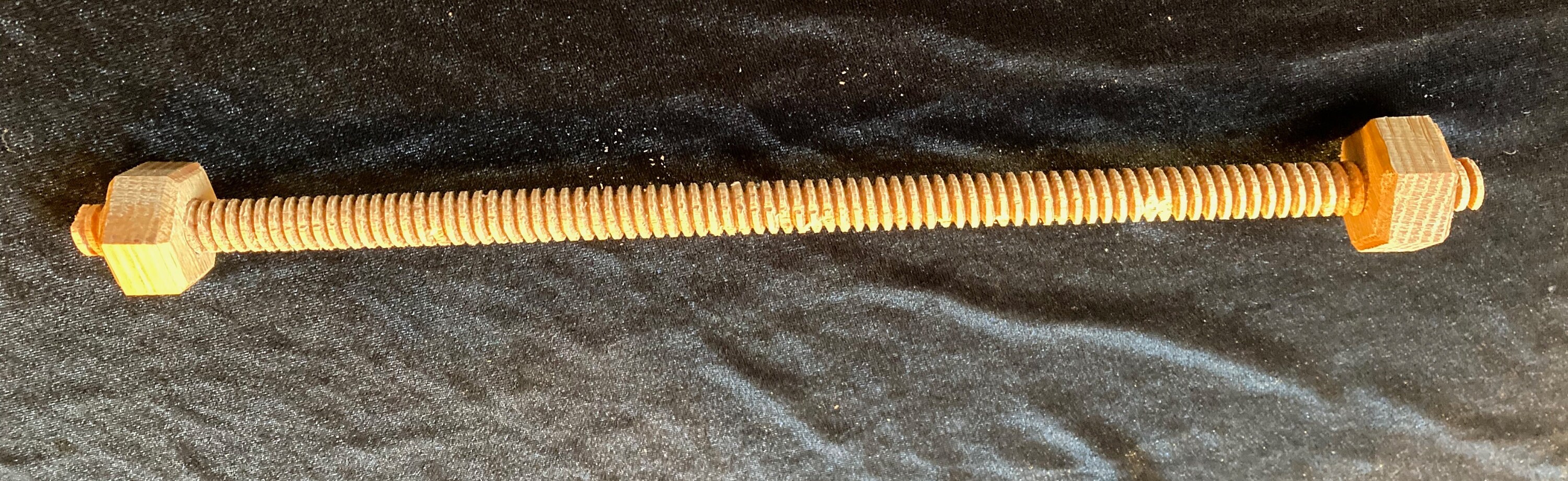 Wooden Threaded Rod and Nuts 1/2 Diameter - Etsy