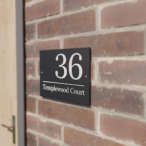 Slate Engraved House Sign - Personalised Slate Home Plaque - Modern ...