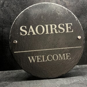 Slate Custom Engraved House Sign - Personalised Slate Home Plaque ...