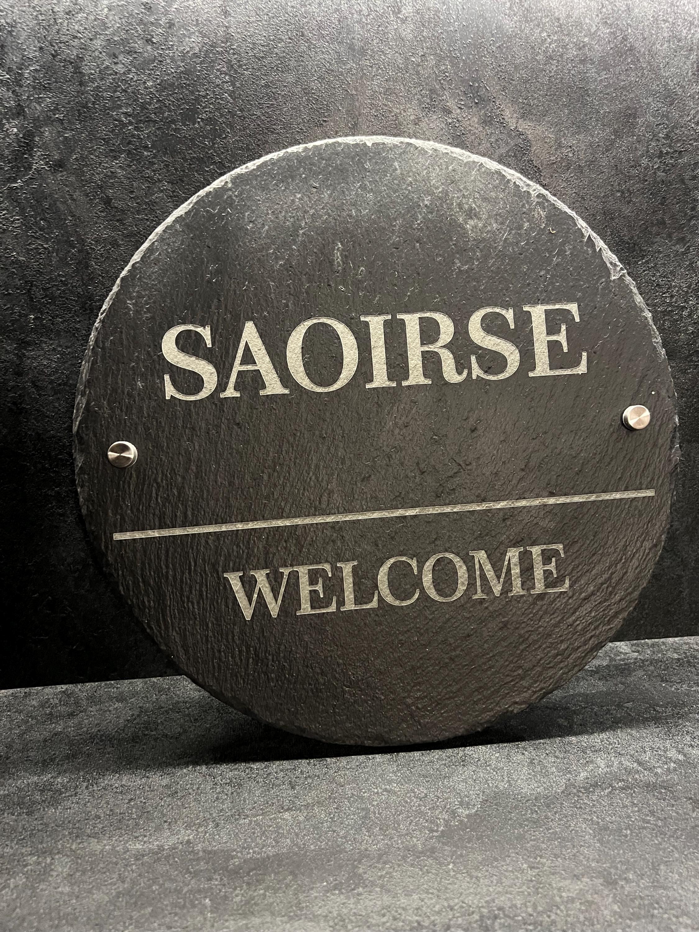 Slate Custom Engraved House Sign - Personalised Slate Home Plaque ...