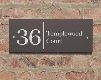 Slate Custom Engraved House Sign - Personalised Slate Home Plaque ...
