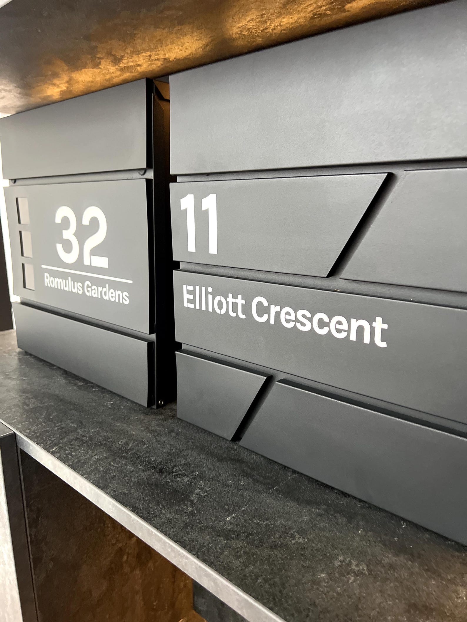 Personalised Engraved Modern Letterbox - Contemporary Mailbox ...