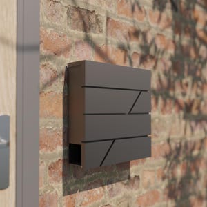 Personalised Engraved Modern Letterbox - Contemporary Mailbox ...