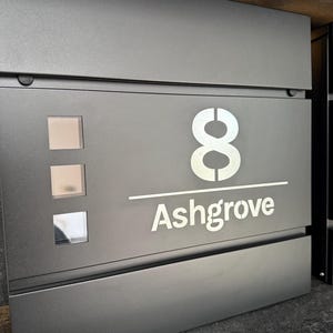 Personalised Engraved Modern Letterbox - Contemporary Mailbox ...