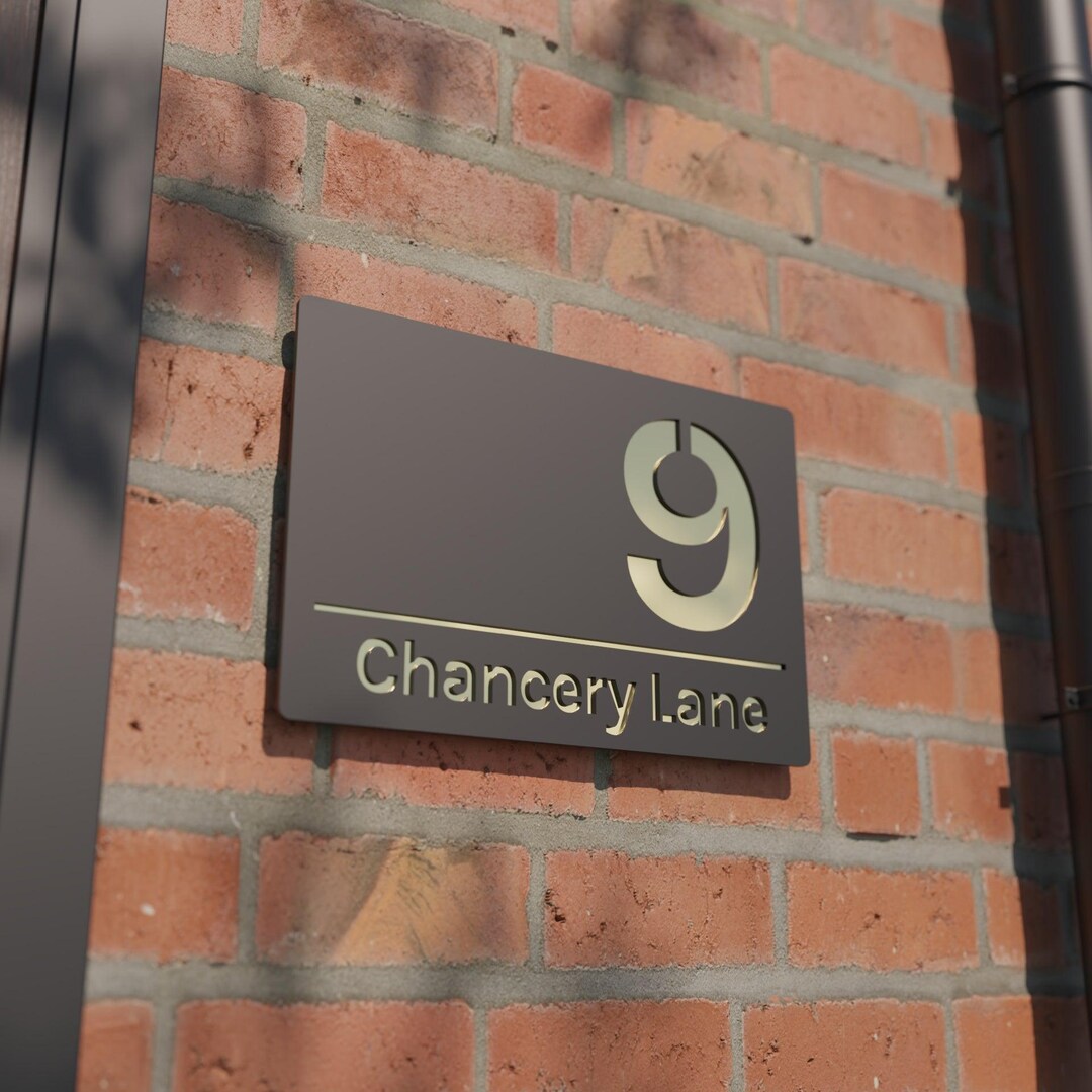 Acrylic Address Sign - Stylish Acrylic House Number Plaque - Modern ...