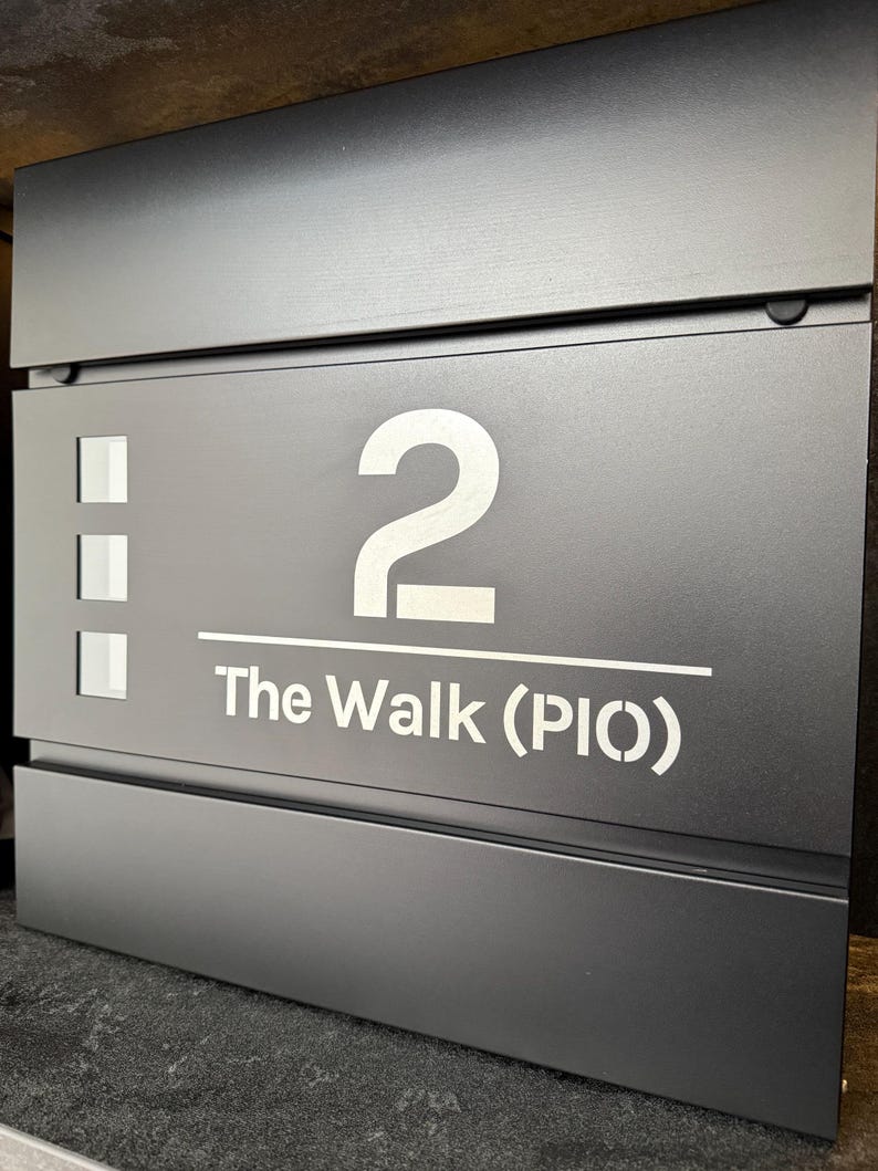 Personalised Engraved Modern Letterbox - Contemporary Mailbox ...
