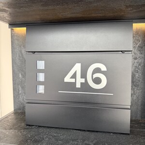 Personalised Engraved Modern Letterbox - Contemporary Mailbox ...