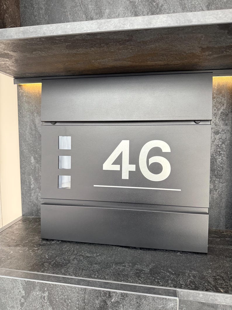 Personalised Engraved Modern Letterbox - Contemporary Mailbox ...