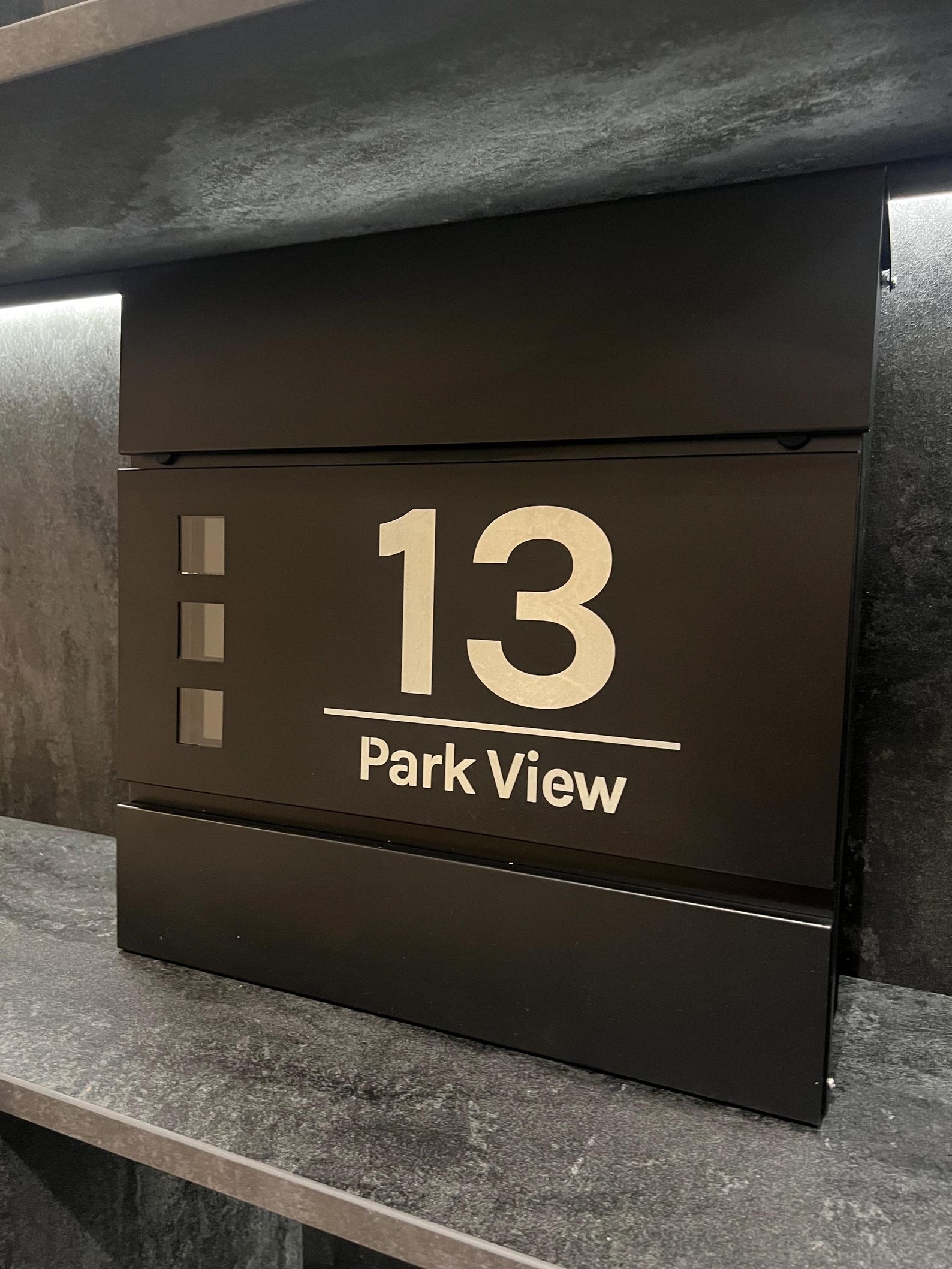 Personalised Engraved Modern Letterbox - Contemporary Mailbox ...