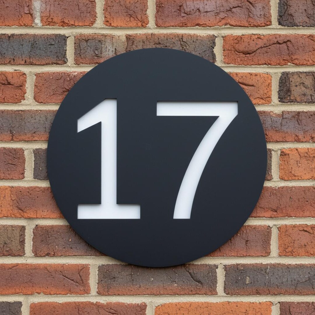Acrylic Address Sign - Stylish Acrylic House Number Plaque - Modern ...