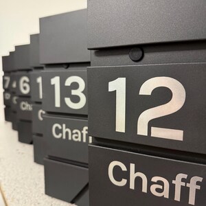 Personalised Engraved Modern Letterbox - Contemporary Mailbox ...