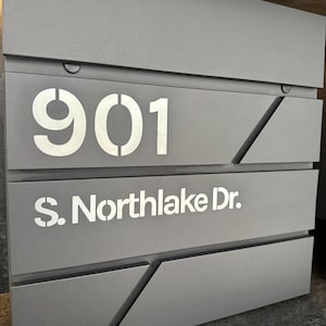 Personalised Engraved Modern Letterbox - Contemporary Mailbox ...