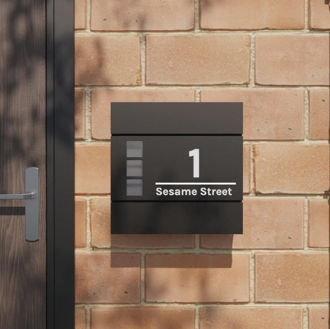 Personalised Engraved Modern Letterbox - Contemporary Mailbox ...