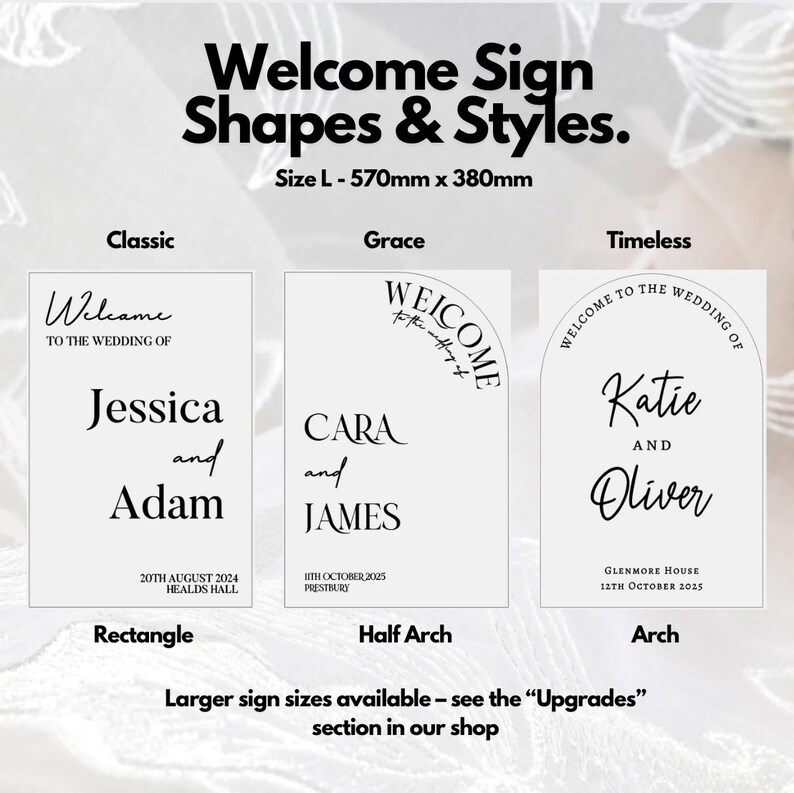 Welcome Sign, Card Box, Guestbook & Signs X2 Package. Wedding Card Box ...