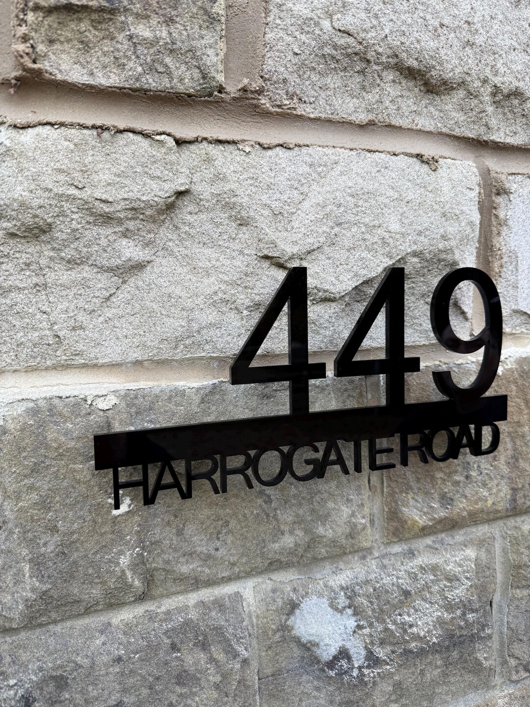 Acrylic Address Sign - Stylish Acrylic House Number Plaque - Modern ...