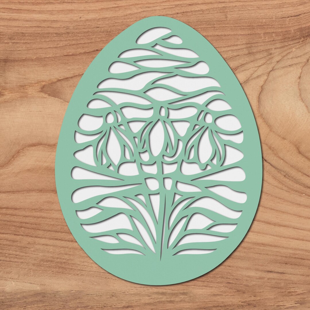 Snowdrop Easter Egg Papercut Svg - Etsy