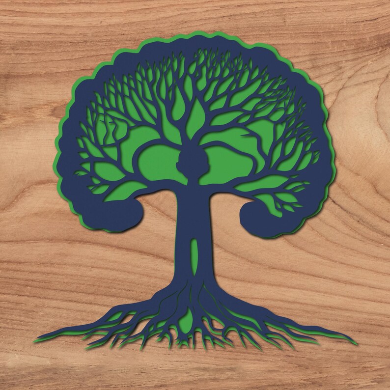 Tree Root Man Papercut Svg - Etsy