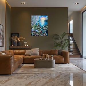 Akril Painting, Art, Mermaid, Fantasy - Etsy