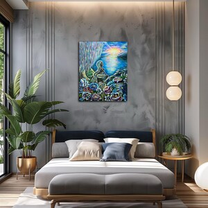 Akril Painting, Art, Mermaid, Fantasy - Etsy