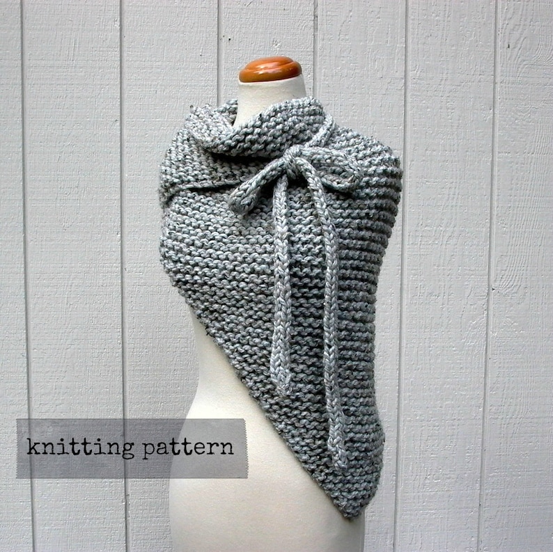 That's a Wrap. Easy Knitting Pattern . Chunky Knit Shawl Pattern . Cape ...
