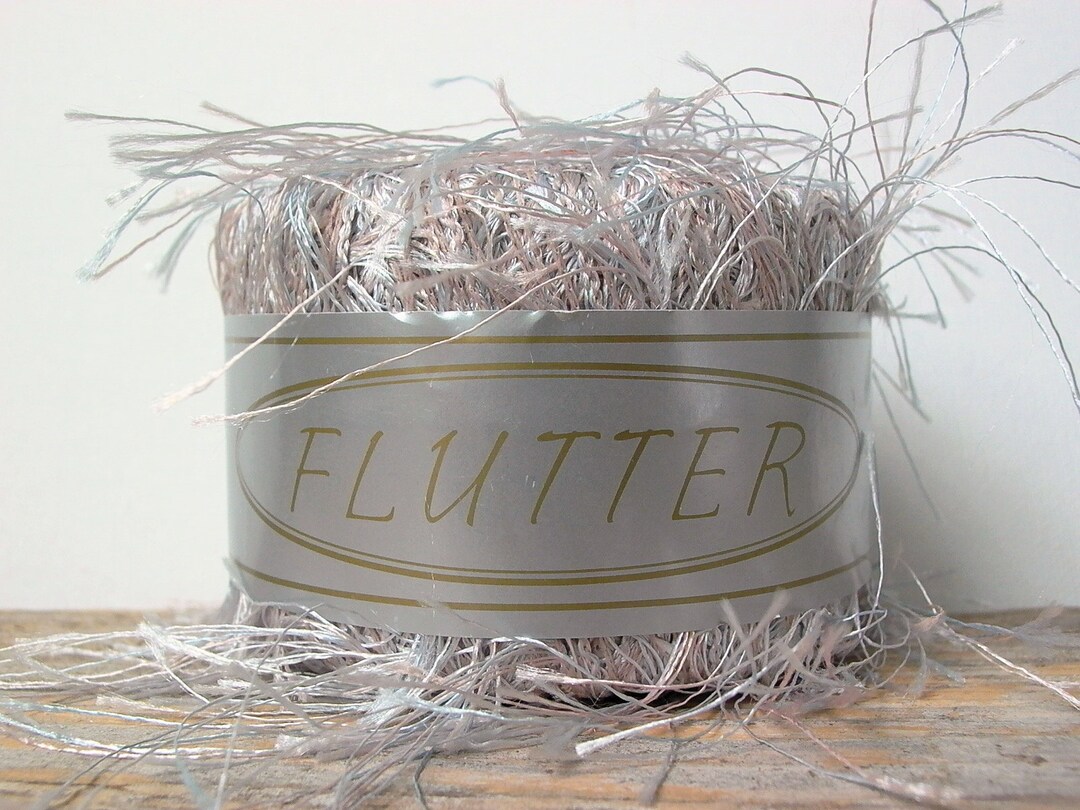 Kfi Knitting Fever Flutter Eyelash Yarn . Beach 16 . 75yds . Sand Tan ...