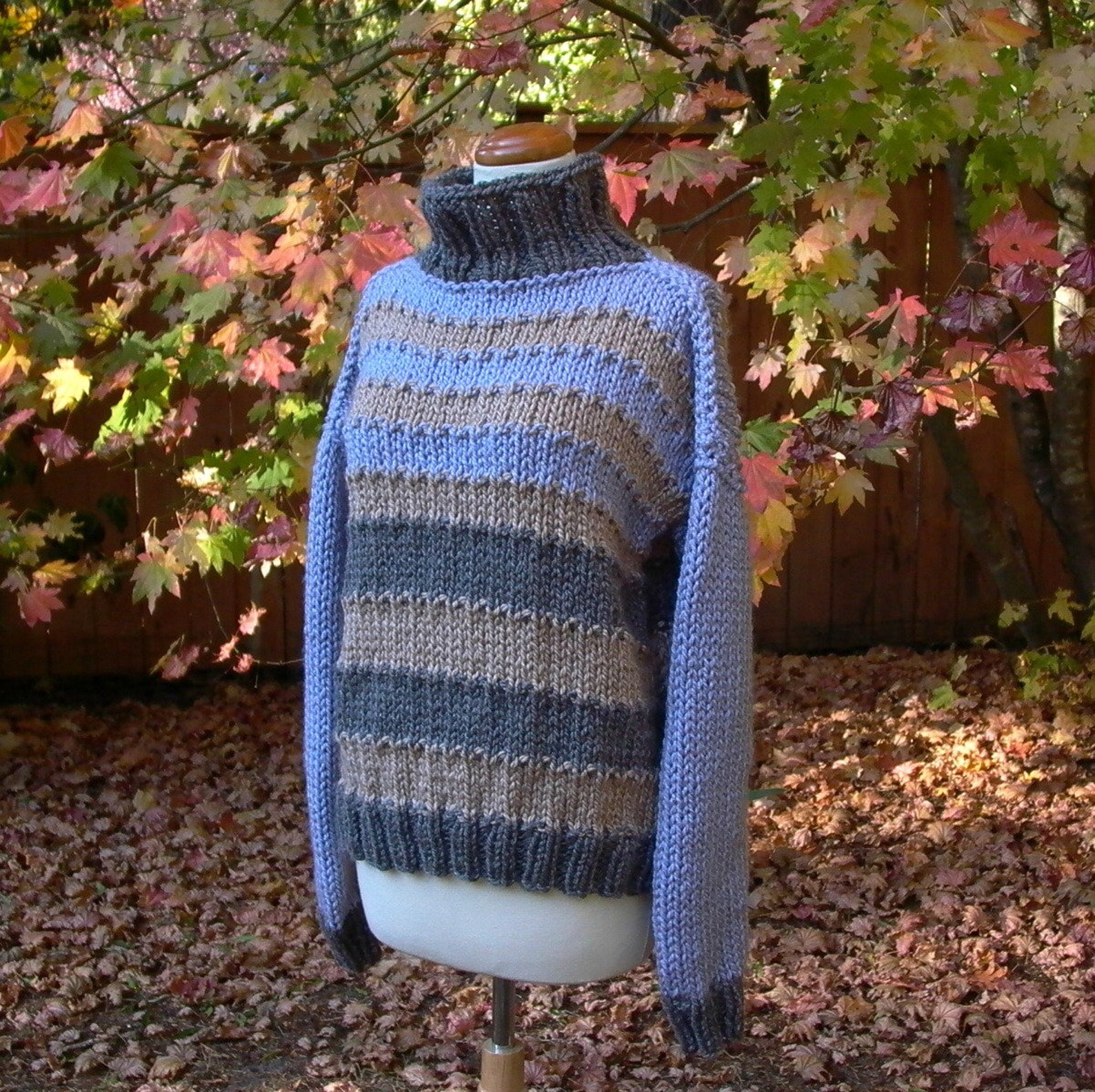 Fibonacci. Turtleneck Sweater Knitting Pattern . Loose Boxy - Etsy