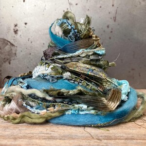 Algae Fringe Effects™ Art Yarn Bundle 18x1 18yd . Olive Green Teal ...